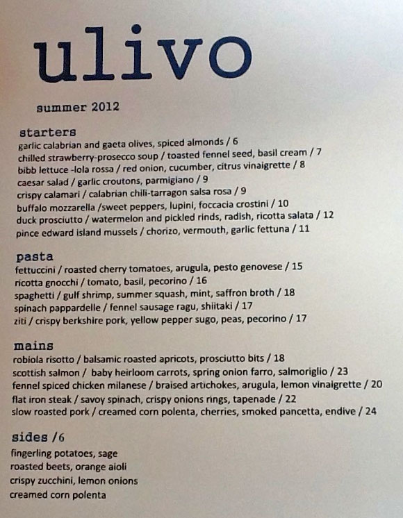 Ulivo Readies Menu for Summer - Philadelphia Magazine