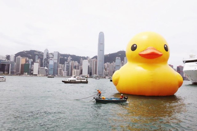 Giant Rubber Duck Floating on City Waterways. Can the U.S. Be Next?