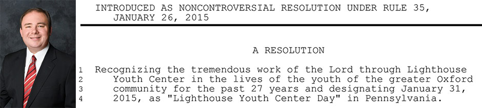 Pennsylvania House Resolution Honors God