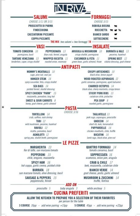In Riva Has A New Spring Menu - Philadelphia Magazine