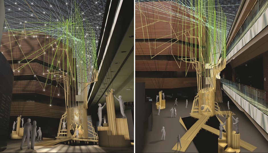 PIFA Plaza to Feature Giant “Kinetic Tree” Made of 2x4s