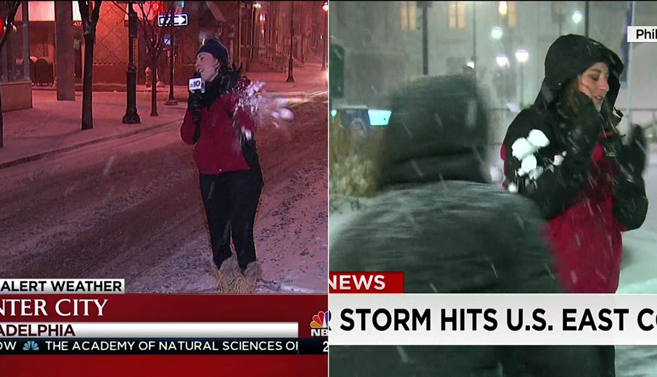 WATCH: Philadelphians Throw Snowballs at TV Reporters