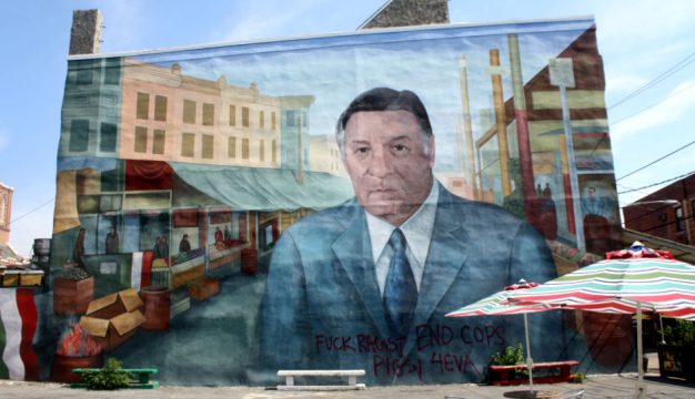 Frank Rizzo Mural in Philly Tagged With Anti-Police Graffiti