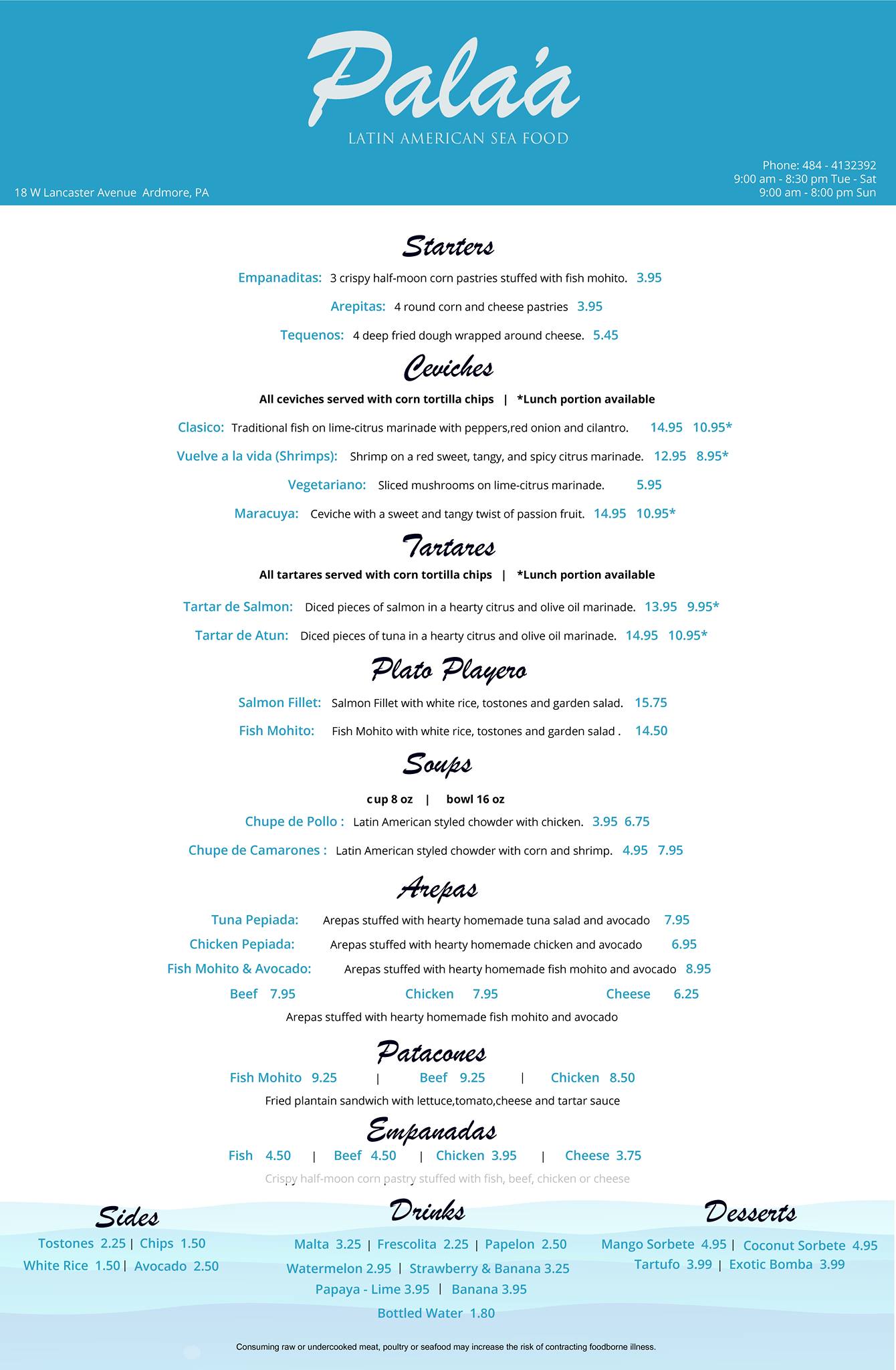 Latin-American Seafood Spot Pala'a Opens in Ardmore