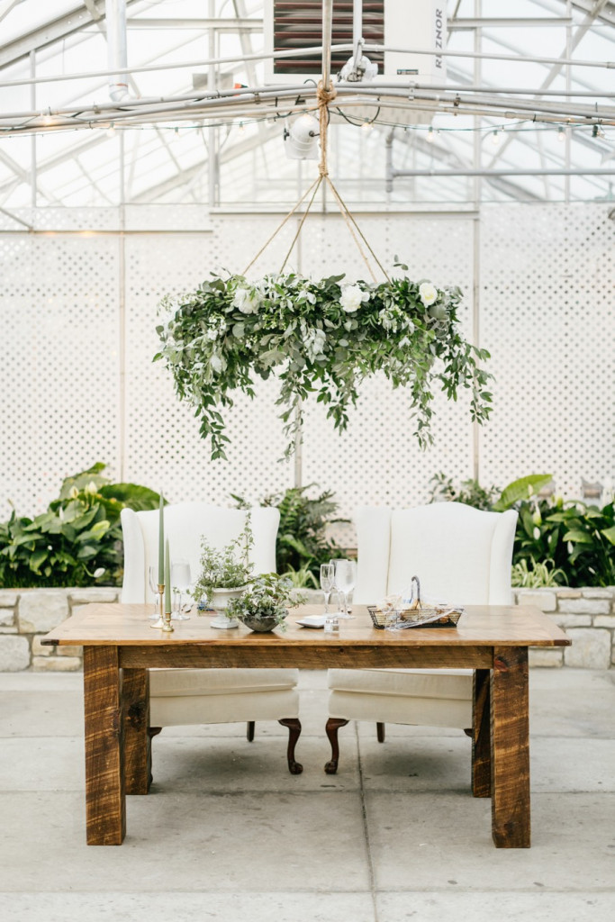 A Modern, Greenery-Filled Wedding at Philly's Horticulture Center