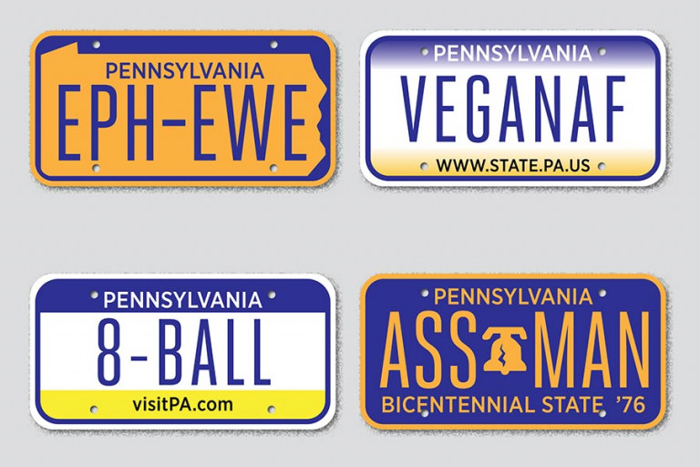 PennDOT Rejected These Personalized Vanity License Plates