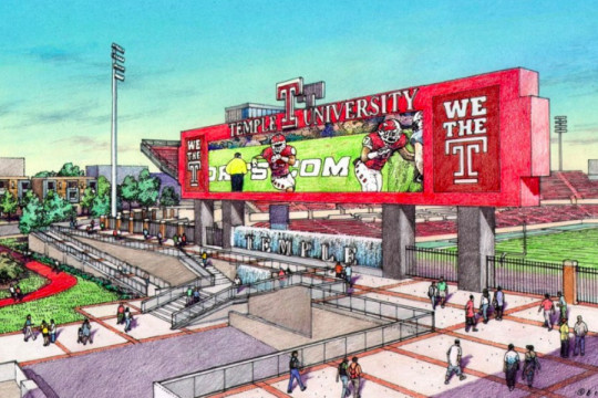 Temple Tries to Ease Tensions With New Football Stadium Details