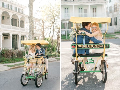 Playful Blue and Yellow Beach Wedding Inspiration in Cape May