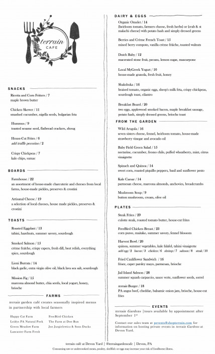 Amis and Terrain Cafe at Devon Yard Are Now Open