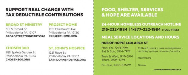 Why You’ll Soon See Postcards to Hand to the Homeless in Center City