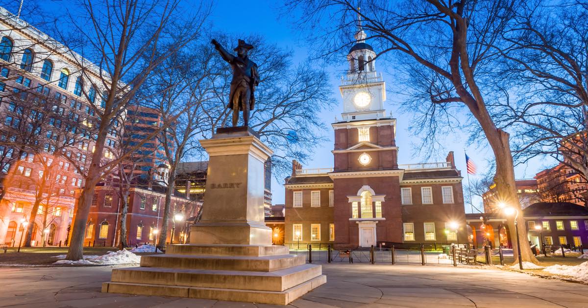 Independence Hall At Night