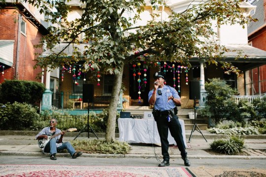 This Fun Philly Block Party Wedding Began with a Carnival-Style Parade