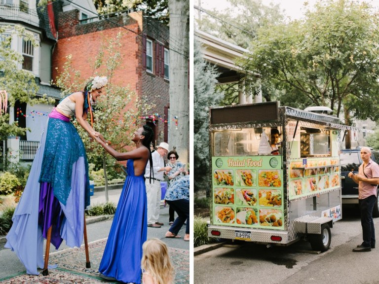 This Fun Philly Block Party Wedding Began with a Carnival-Style Parade