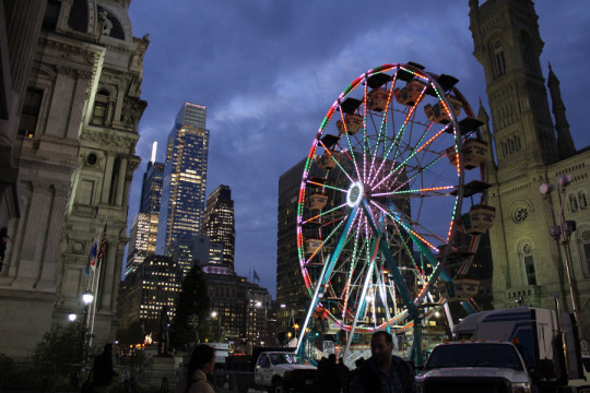 The Christmas Village Ferris Wheel at City Hall Opens This Weekend