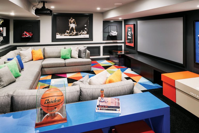 How This Jersey Family Transformed the Basement Into a Hip Man Cave