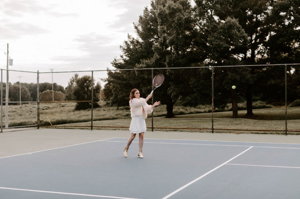 A Funky Lancaster Wedding Featuring a Tennis Court Photo Shoot