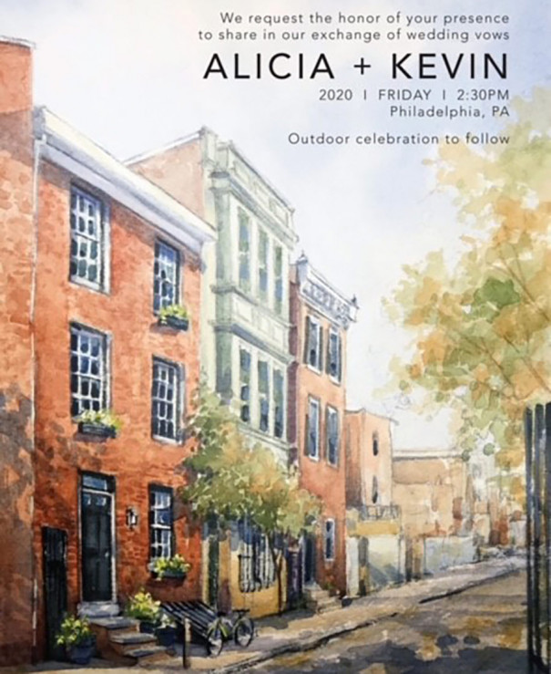 A Fall-Inspired Queen Village Block-Party Wedding Amid the Pandemic