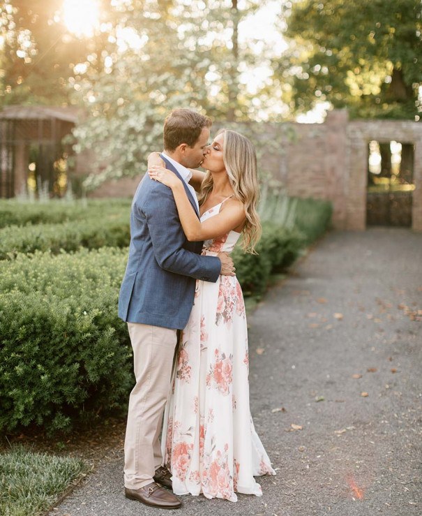 One Couple's Timeless Tyler Gardens Engagement Photo Session