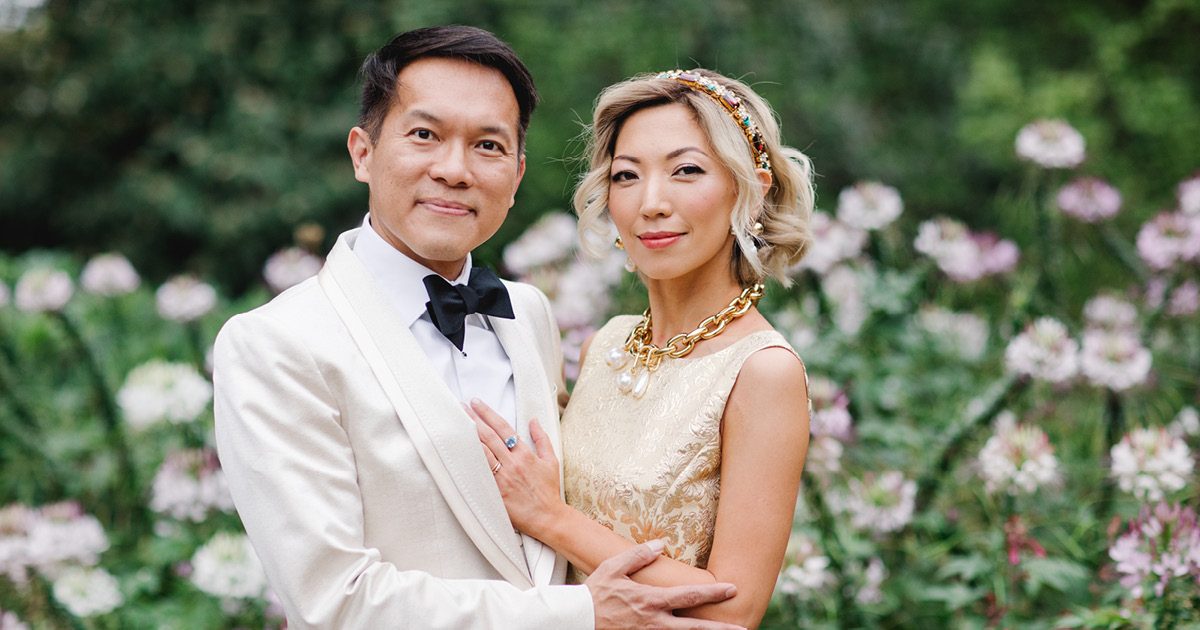 This Bride Wore a Golden Cape and Gown to Her Rodin Museum Wedding