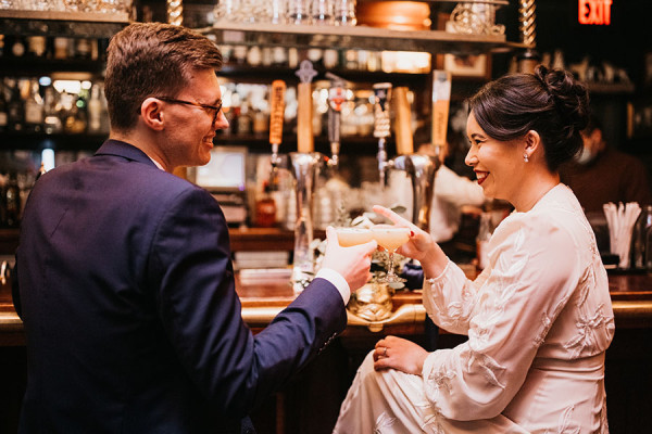 A Dandelion Micro-Wedding With a London-Meets-Philly Theme