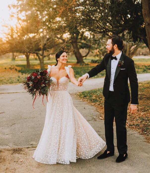 A Horticulture Center Wedding With Unexpected, Moody Hues