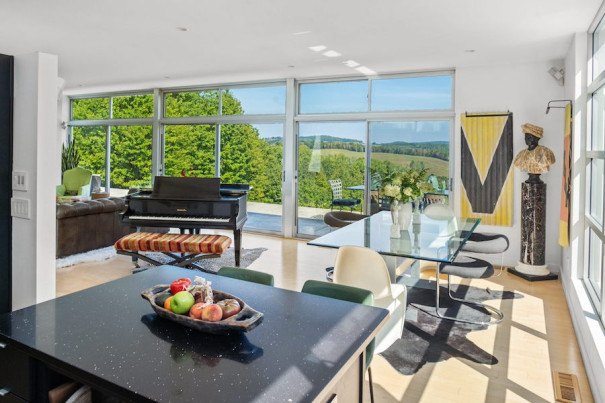 In the Poconos: Milanville Mountaintop Modern House for Sale