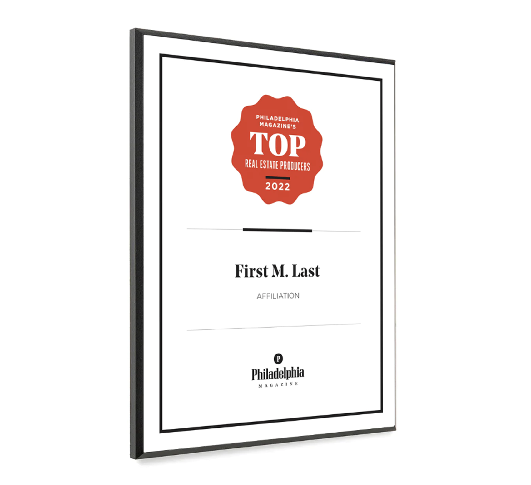 2023 Top Producers Winner - Philadelphia Magazine